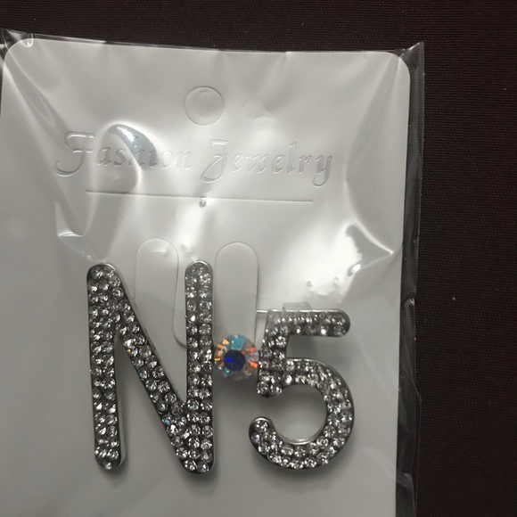 Jewelry | Number 5 Brooch Pin Bling 5 Coco No5 Bride | Poshmark